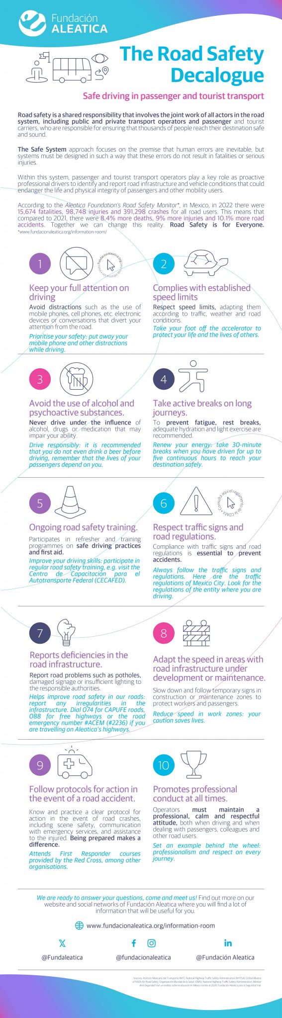 The Road Safety Decalogue - Aleatica Foundation